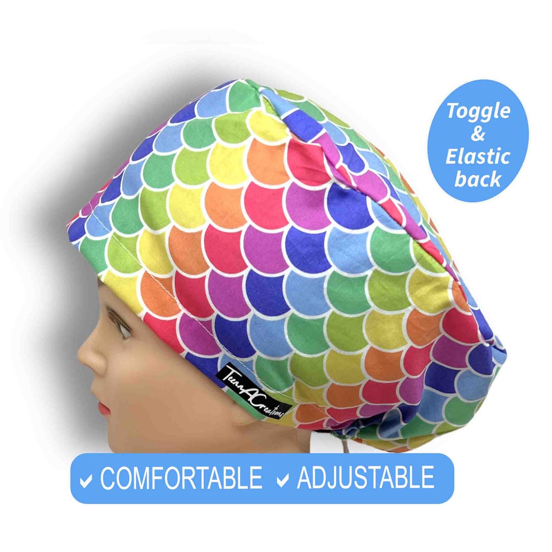 Scrub Hats | Satin Lined Scrub Caps for Women Euro Style, Surgical Cap ...