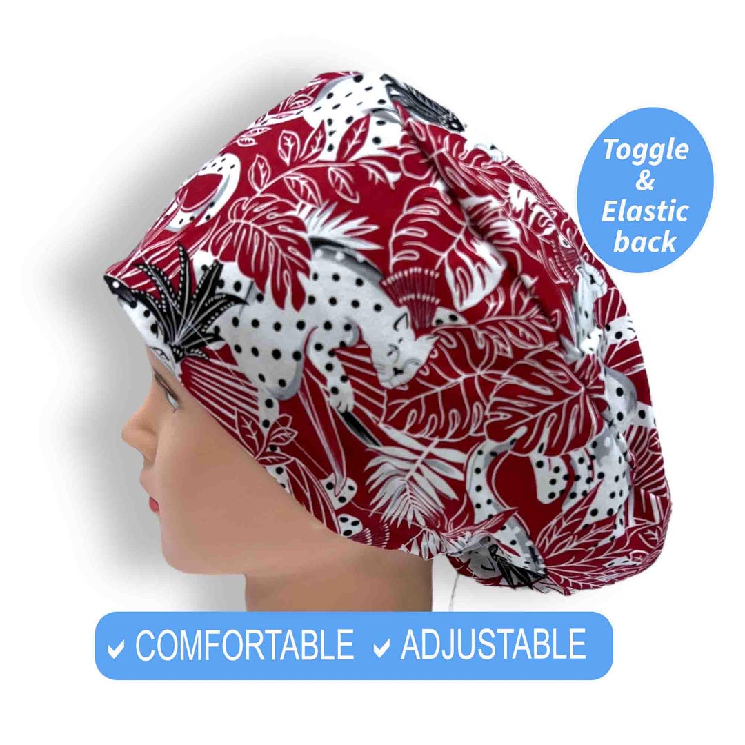 Satin Lined Scrub Hats | Animal Scrub Caps for Women Euro Style ...