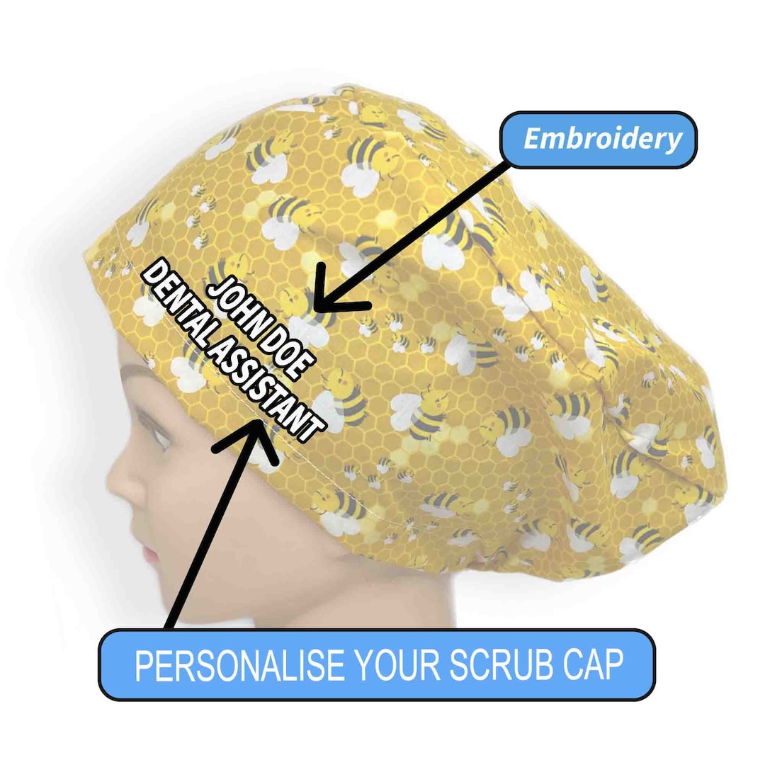 Custom Scrub Cap Personalised Scrub Hats Embroidered Mens Etsy Australia