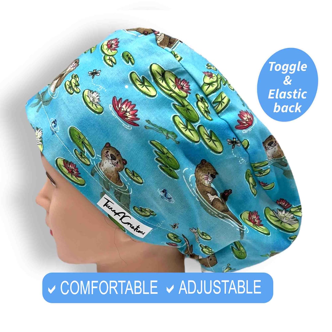 Satin Lined Scrub Hats | Anesthesia Scrub Caps for Women, Surgical Cap ...