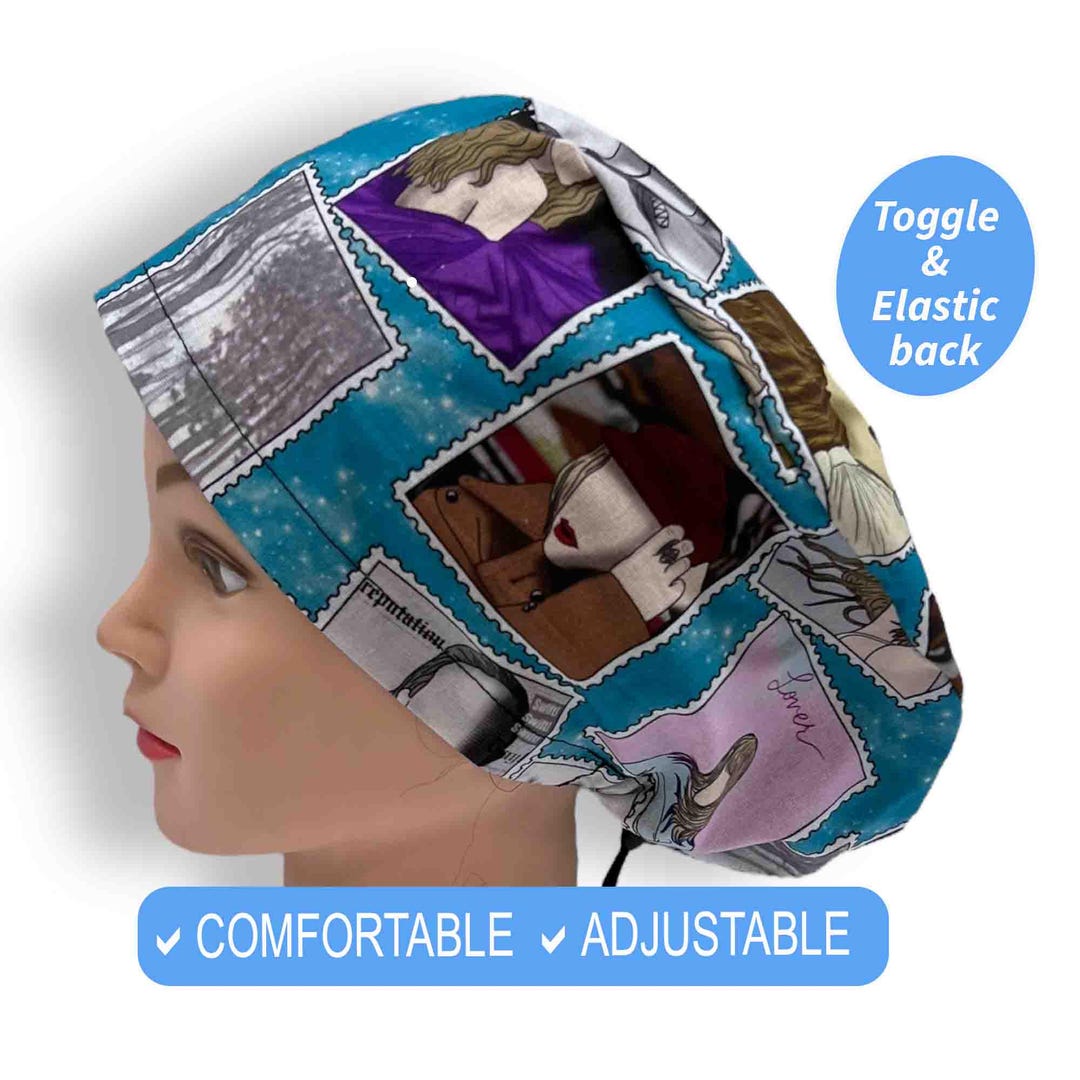 Taylor Scrub Hats Satin Lined Scrub Caps for Women, Anesthesia Scrub ...