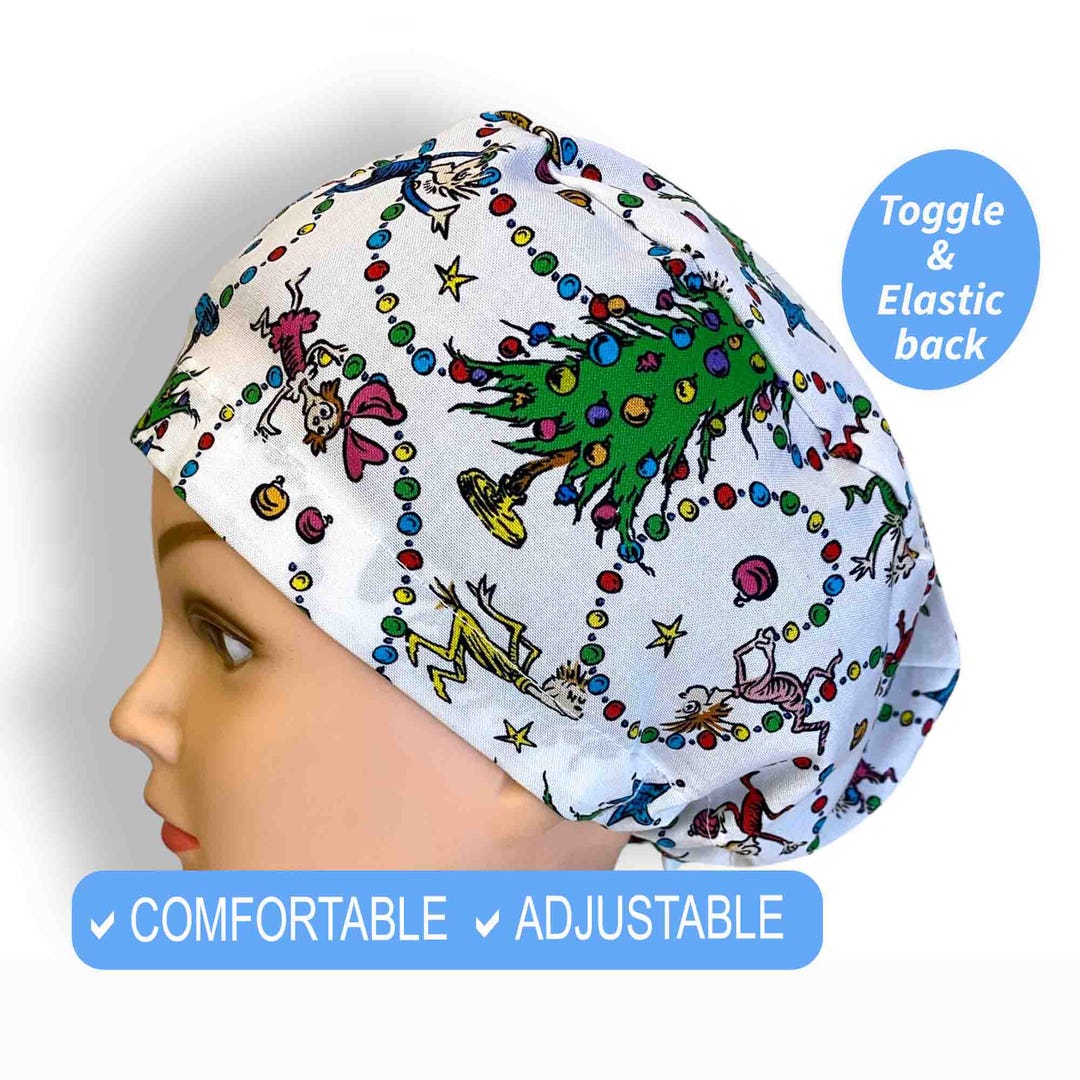 Christmas Scrub Cap | Fun Christmas Scrub Hats Nurse Gift, Optional ...
