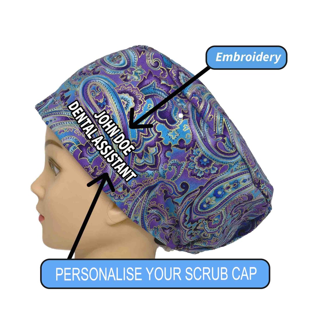 Custom Scrub Cap Personalised Scrub Hats Embroidered Mens Scrub Caps