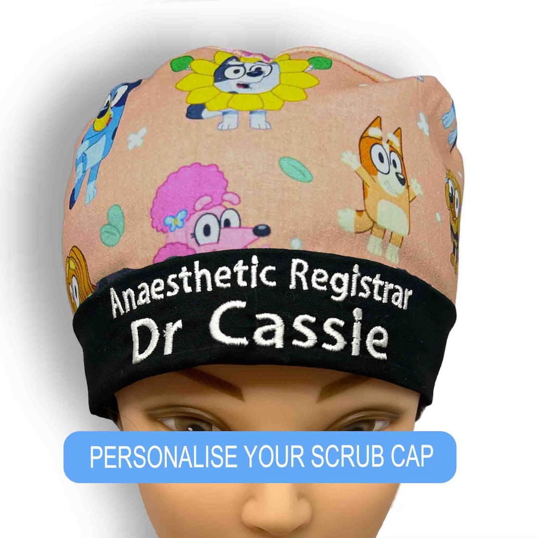 Custom Scrub Cap Personalised Scrub Hats, Embroidered Scrub Caps, Satin ...