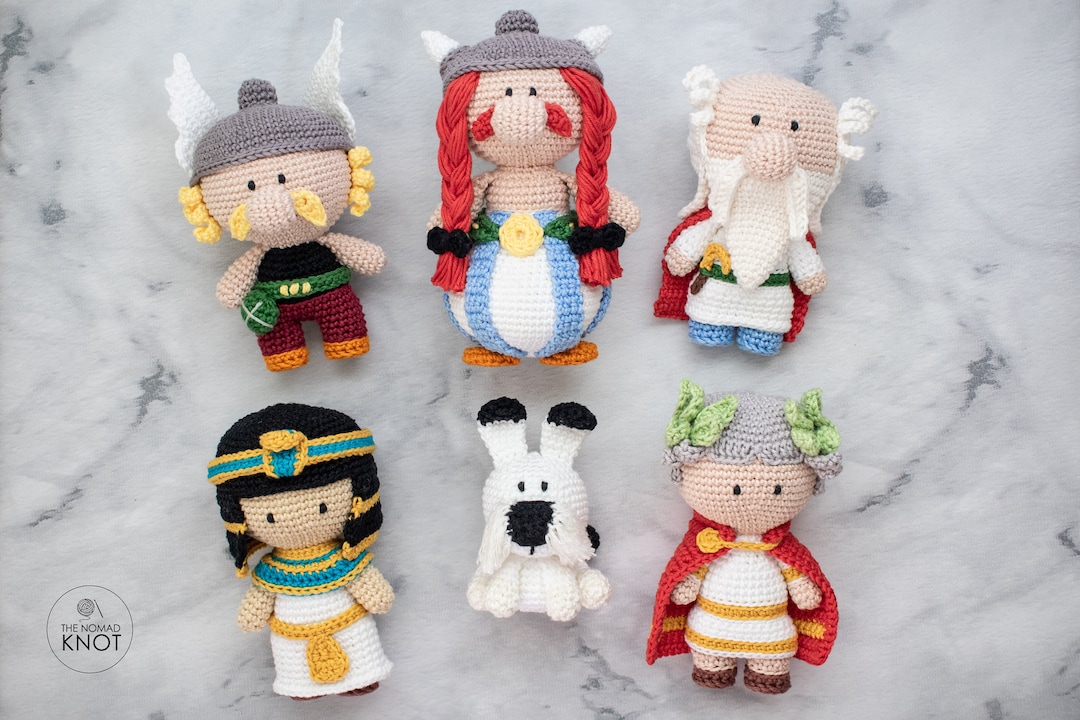 Gaulish Friends Amigurumi Crochet Pattern: Asterix, Obelix, Cleopatra ...