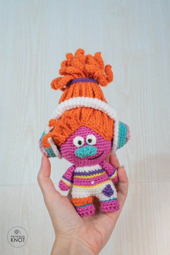Dj troll kid crochet pattern Troll Miniature amigurumi soft | Etsy