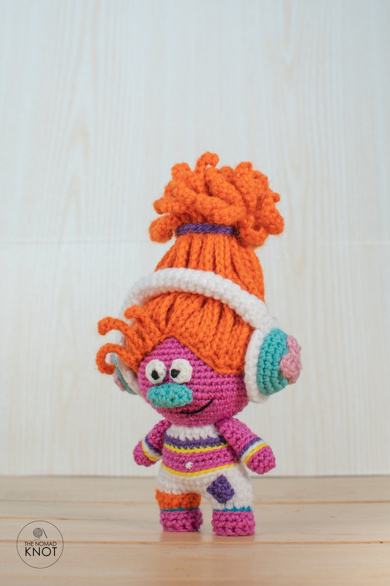 Dj troll kid crochet pattern Troll Miniature amigurumi soft | Etsy