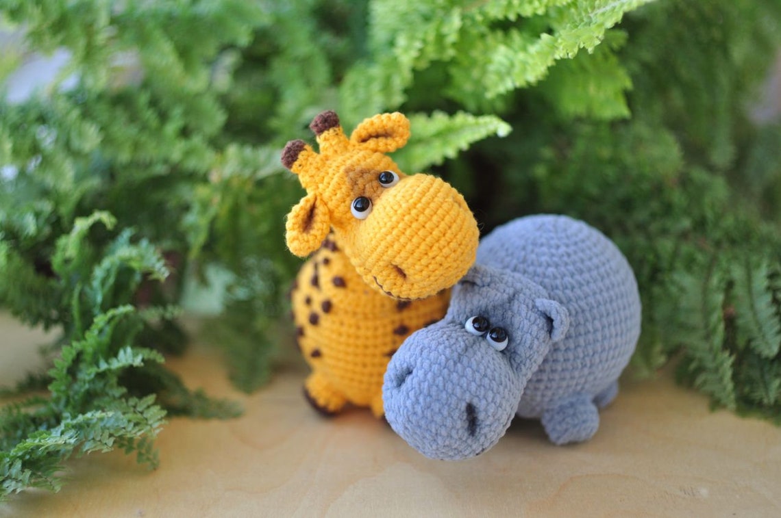 Amigurumi Crochet Pattern Safari Wild Animals, Instant Digital Download ...