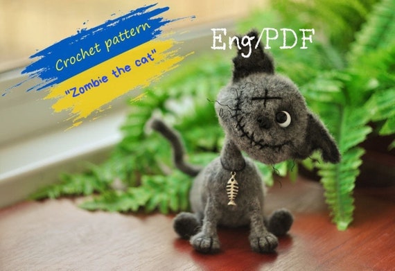 Zombie Cat Amigurumi Crochet Pattern Instant Digital Download - Etsy