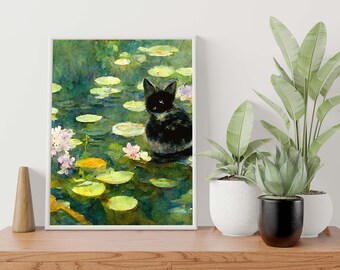 Claude Monet Cat - Etsy