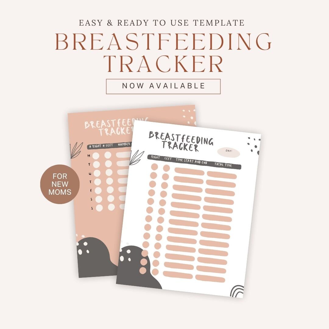 Breastfeeding Tracker Tracker for New Baby Moms - Etsy