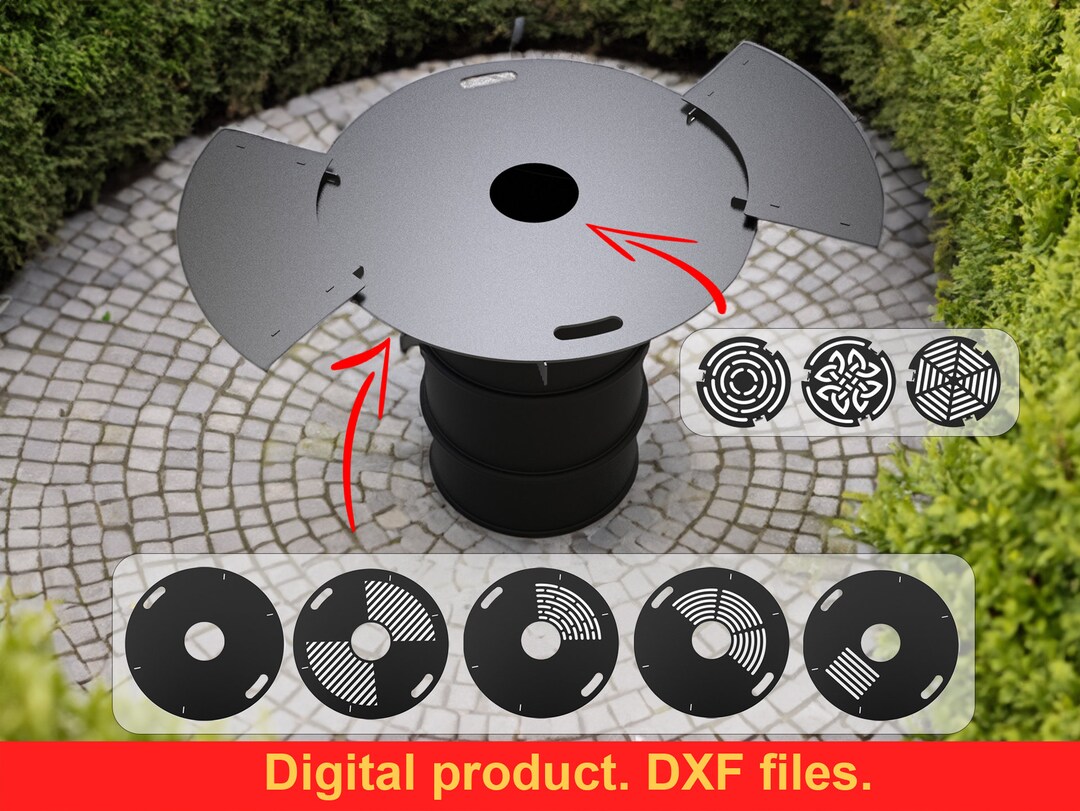 Round Fire Plate 100 Cm for Fire Barrel and Kettle Barbecue Grill Plate ...