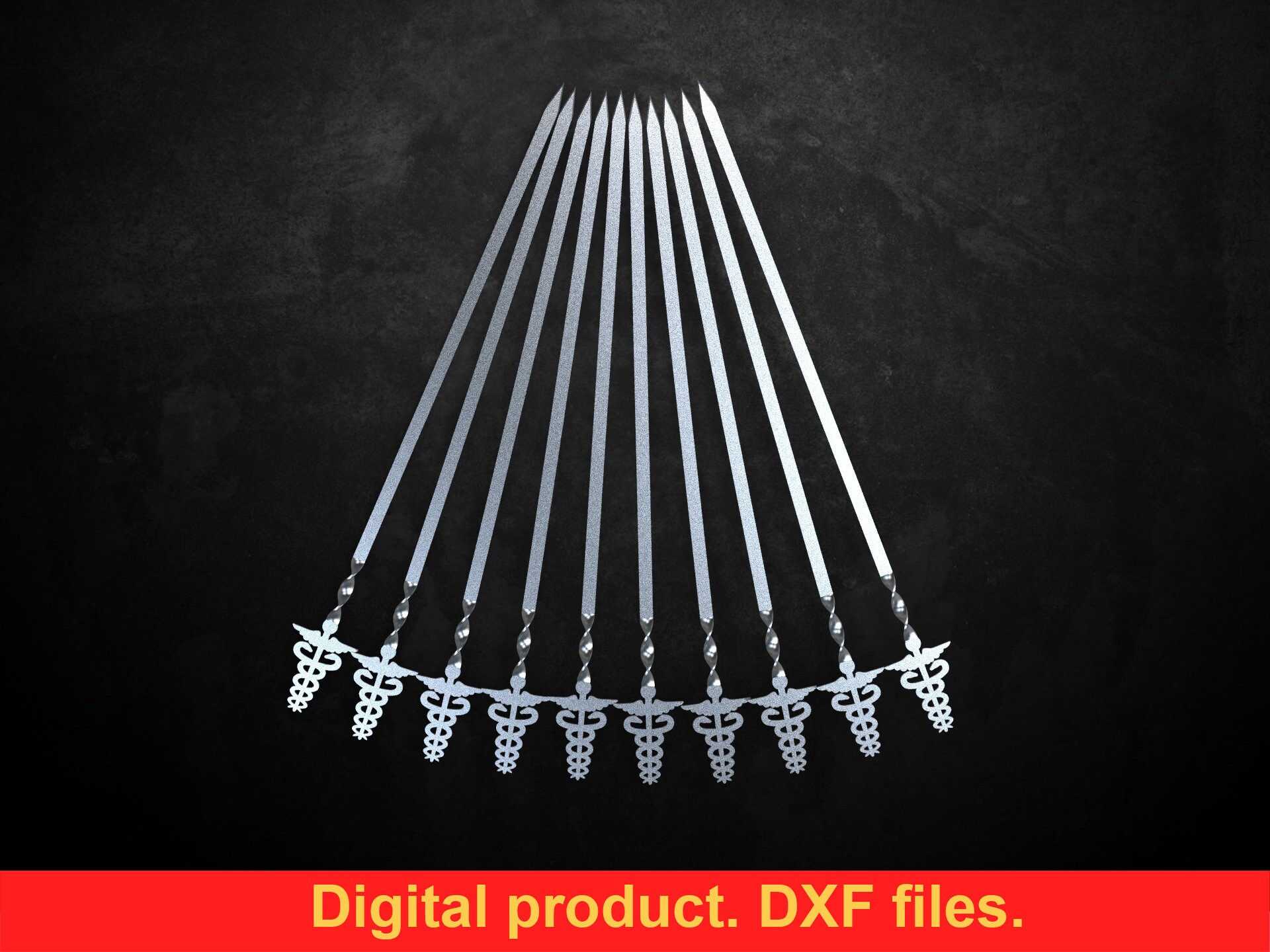 Skewers Healthcare DXF Files for Plasma Laser CNC. Kebab | Etsy