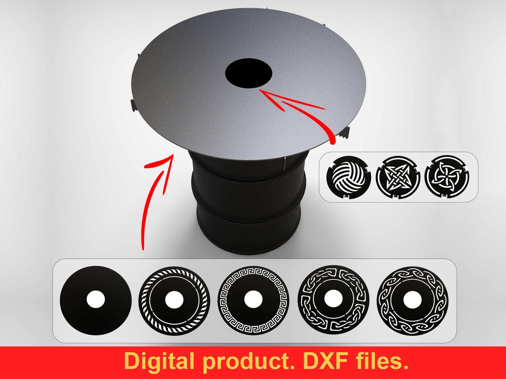 Round V2 Fire Plate 100 Cm for Fire Barrel and Kettle Barbecue - Etsy