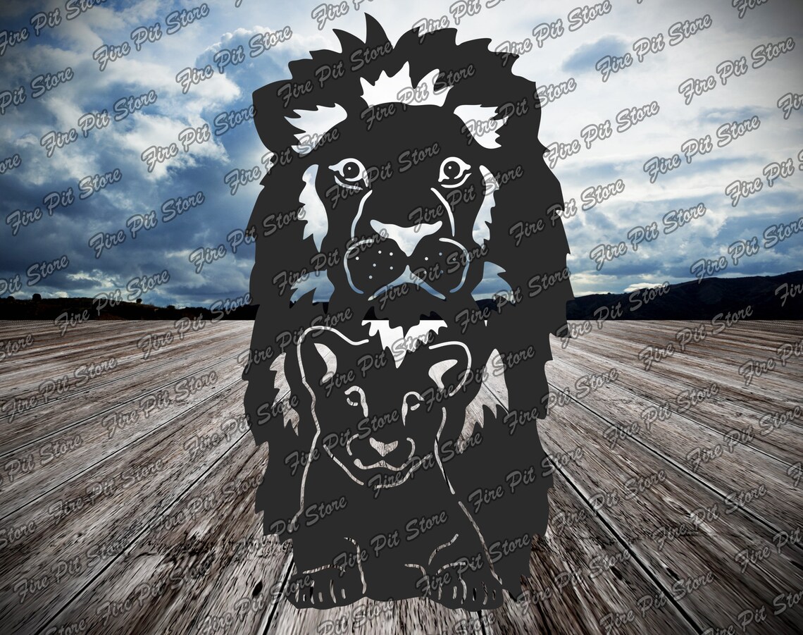 Lion V8. Vector Art File. Digital Files Dxf Svg Png Ai - Etsy