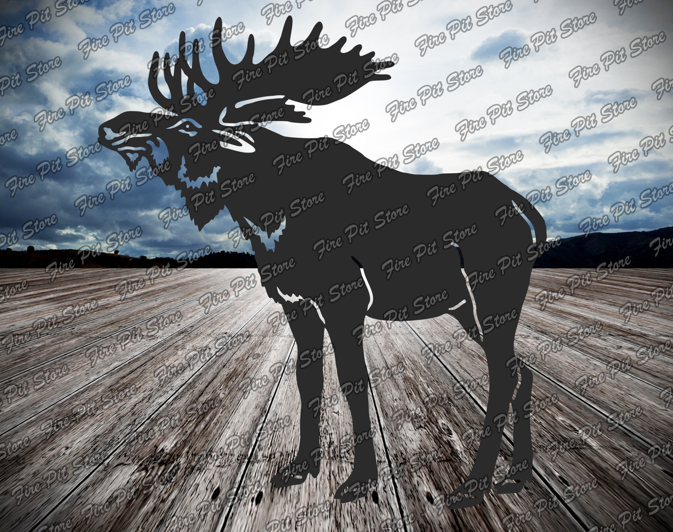 Moose V1. Vector Art File. Digital Files Dxf, Svg, Png, Ai, Eps, Cdr ...