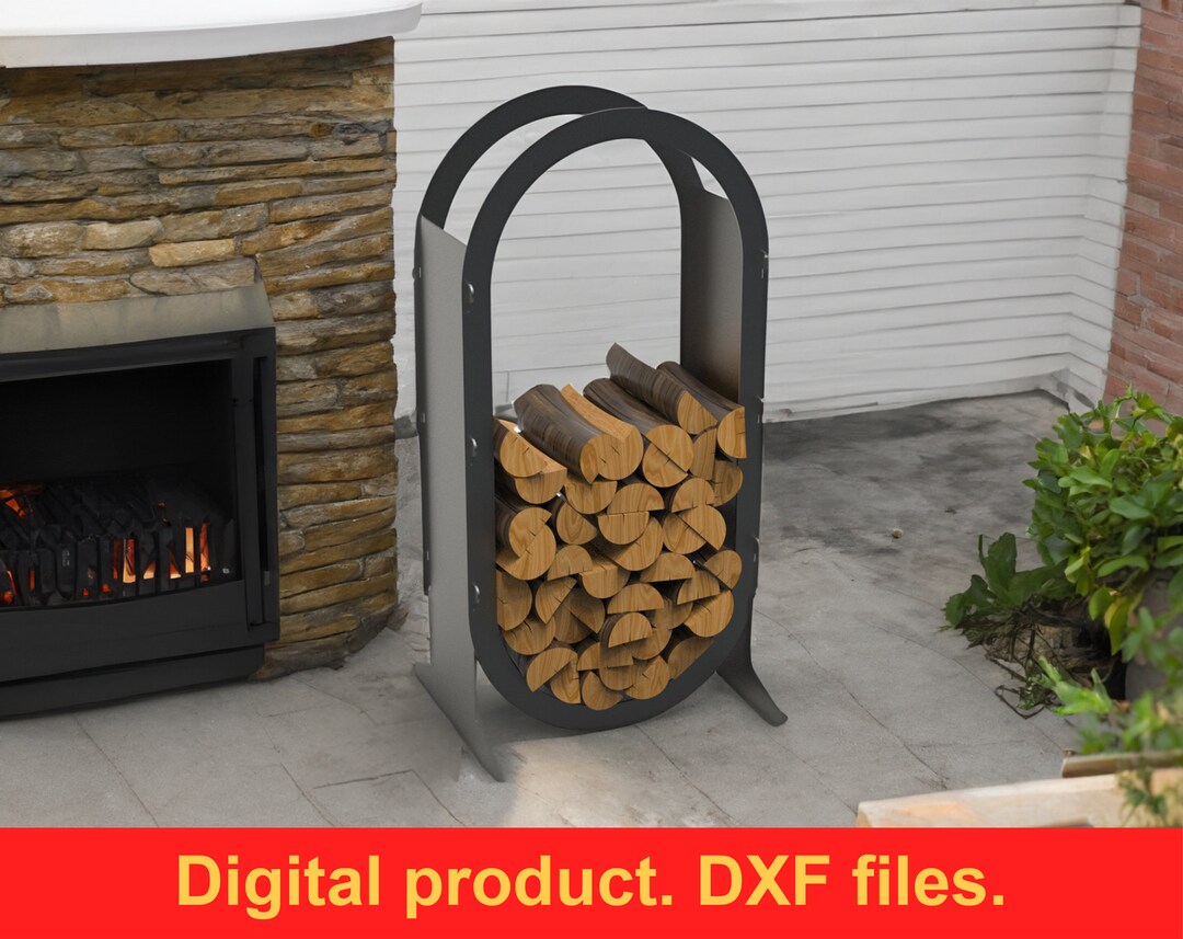 Firewood Rack V6 Ellipse H-43'', DXF Files for Plasma, Laser Cutting ...