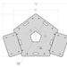 Pentagon Fire Plate 80 Cm for Fire Barrel and Kettle Barbecue Grill ...