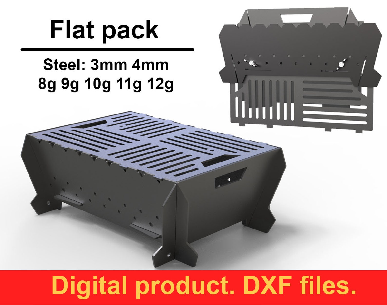Flat Pack Grill DXF Files for Plasma Laser Cut CNC Fire - Etsy