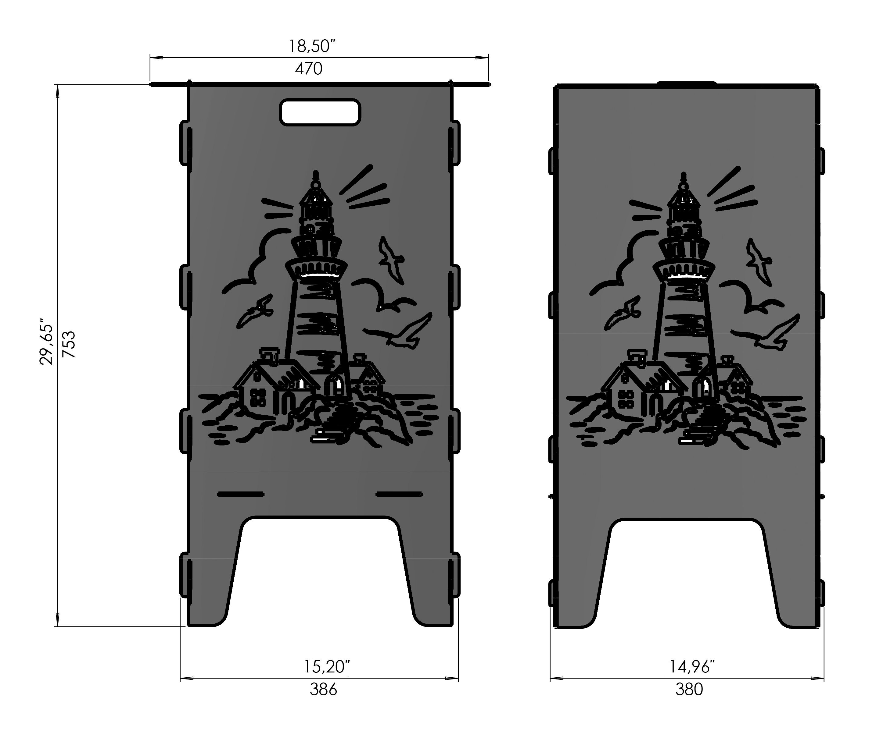 Lighthouse Fire Pit Grill DXF Files for Plasma Laser CNC | Etsy