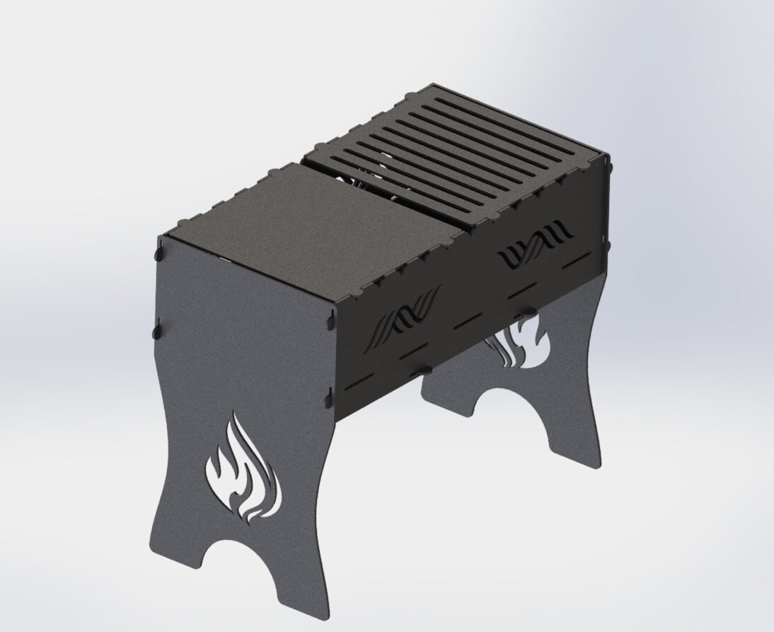 Tragbare Holzkohlegrill in Formaten DXF an BBQ Kebab Grill - Etsy.de