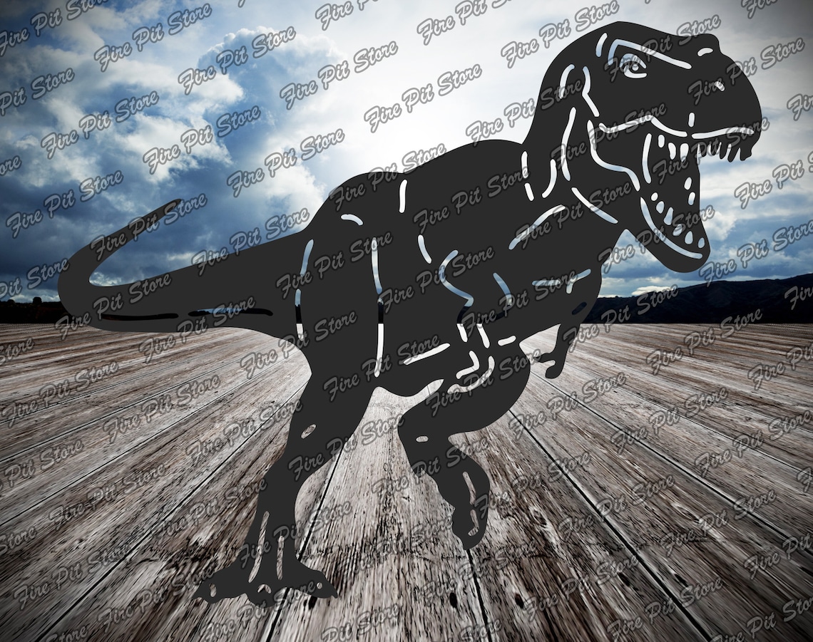 Tyrannosaurus Rex V2. Vector Art File. Digital Files Dxf Svg - Etsy