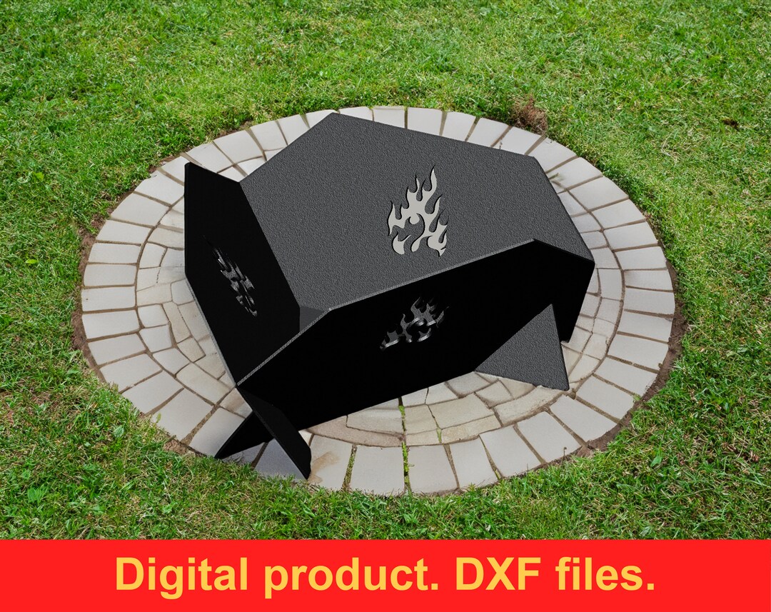 Fire Pit 32'' V2 DXF Files for Plasma, Laser Cutting, CNC. Fire Pit ...