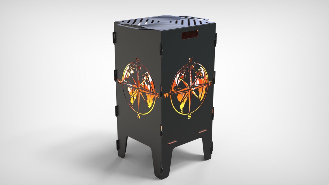 Compass Fire Pit Grill DXF Files for Plasma Laser CNC Fire - Etsy