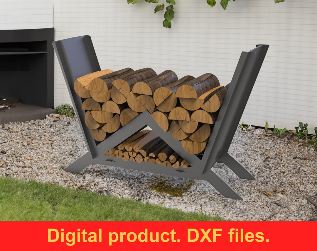 Minimalizm Firewood Rack V2, DXF Files for Plasma, Laser Cutting, Cnc ...