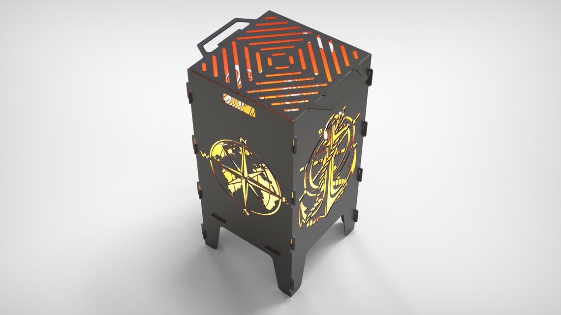 Compass and Anchor Fire Pit Grill DXF Files for Plasma Laser | Etsy