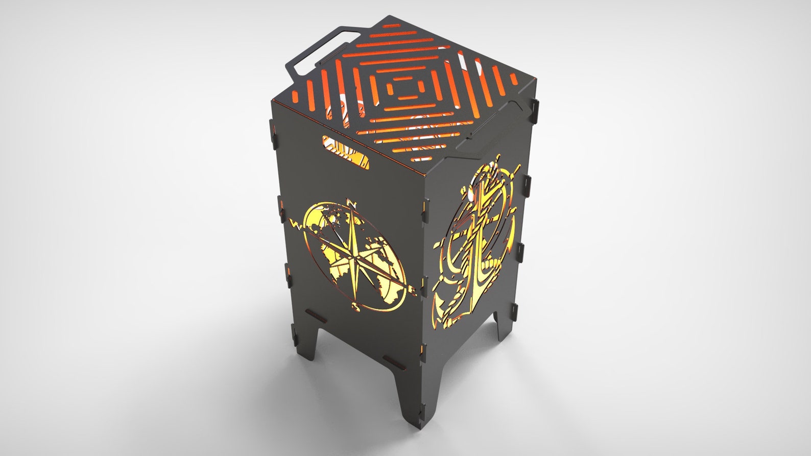 Compass and Anchor Fire Pit Grill DXF Files for Plasma Laser | Etsy