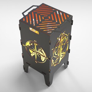 Compass and Anchor Fire Pit Grill DXF Files for Plasma, Laser, CNC ...