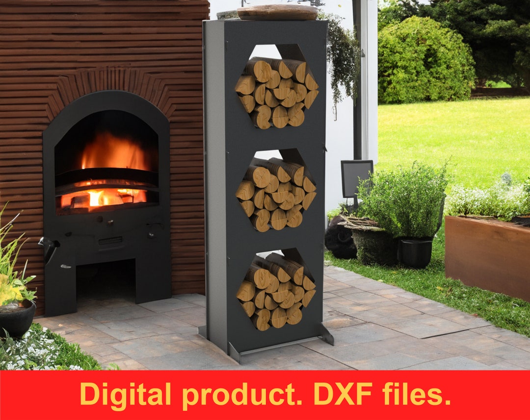 Firewood Rack V6 Hex H-63'', DXF Files for Plasma, Laser Cutting, CNC ...