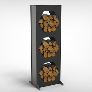 Firewood Rack V6 Hex H-63'', DXF Files for Plasma, Laser Cutting, CNC ...