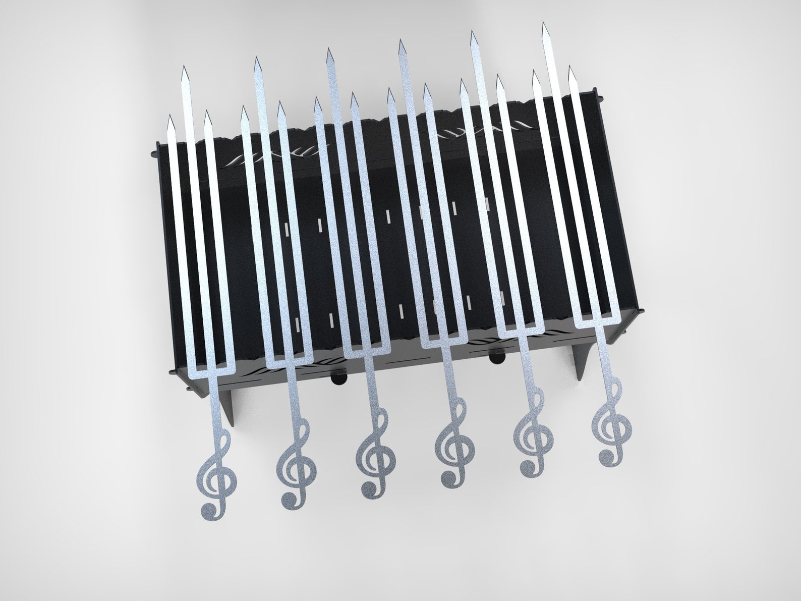 Skewers Trident Treble Clef DXF Files for Plasma Laser CNC. - Etsy