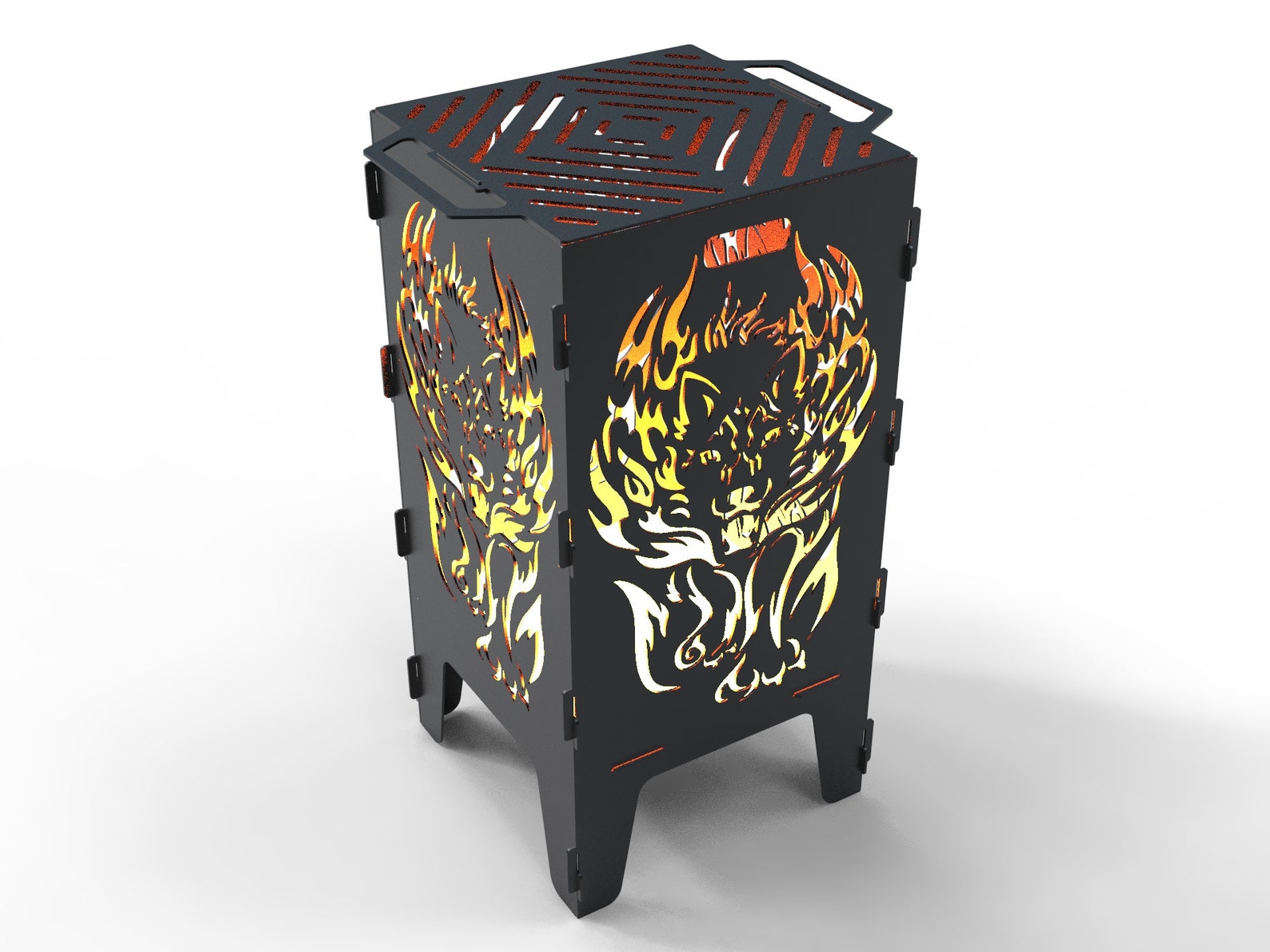 Fire Wolf Fire Pit Grill DXF Files for Plasma Laser CNC - Etsy