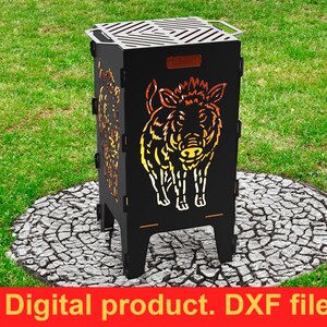 Boar Fire Pit Grill DXF Files for Plasma, Laser, CNC, Fire Pit. Mangal ...