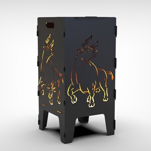 Bull Fire Pit Grill DXF Files for Plasma, Laser, CNC, Fire Pit. Mangal ...