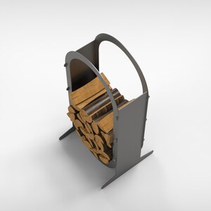 Firewood Rack V6 Ellipse H-43'', DXF Files for Plasma, Laser Cutting ...