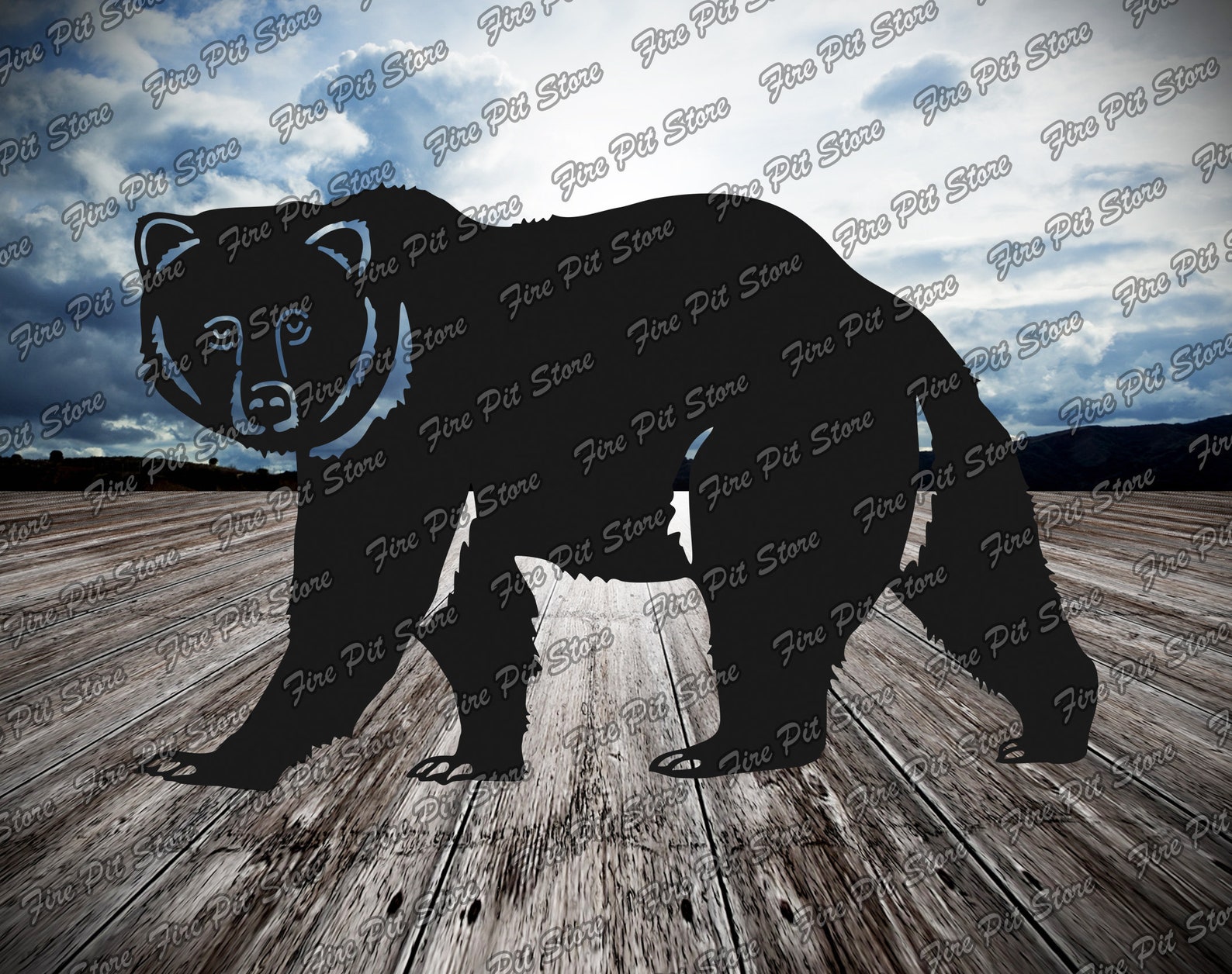 Bear V4. Vector Art File. Digital Files Dxf, Svg, Png, Ai, Eps, Cdr for ...