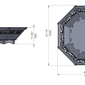 Octagon Fire Pit V1 DXF Files for Plasma, Laser Cutting, CNC. Fire Pit ...