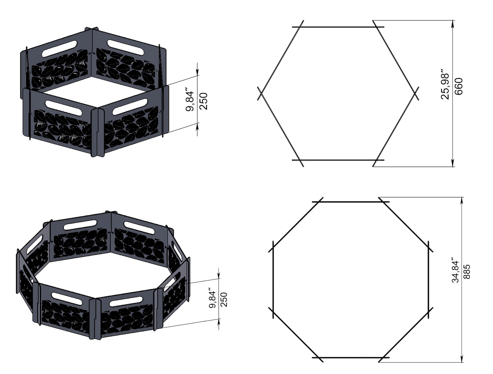 Flat Pack Fire Pit V2 DXF Files for Plasma Laser Cutting - Etsy