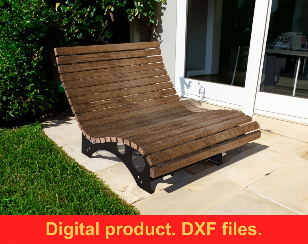 Sun Lounger V1 DXF Files for Plasma, Laser, Water Cutting or for CNC. Home Backyard Decoration ...