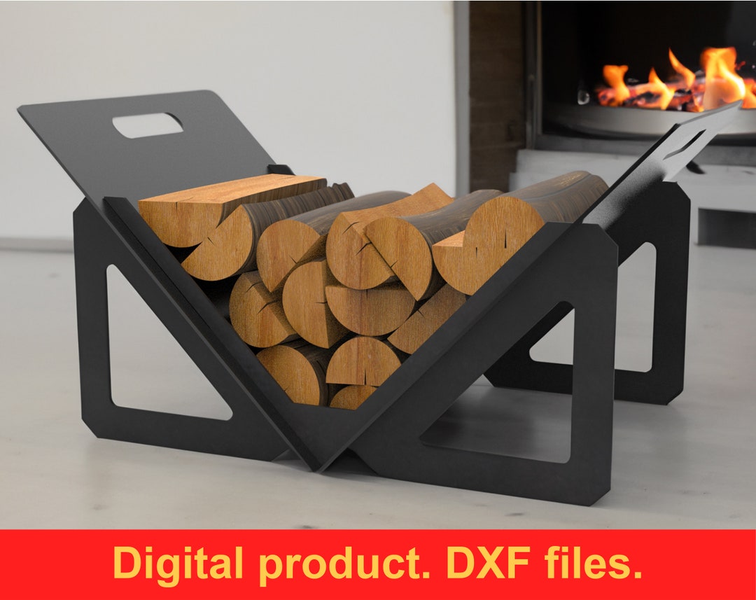 Light Firewood Rack, DXF Files for Plasma, Laser Cutting, CNC. Portable ...