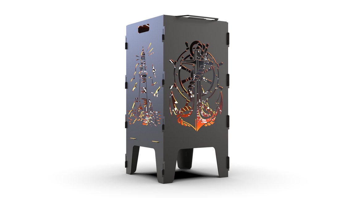 Lighthouse and Anchor Fire Pit Grill DXF Files for Plasma | Etsy