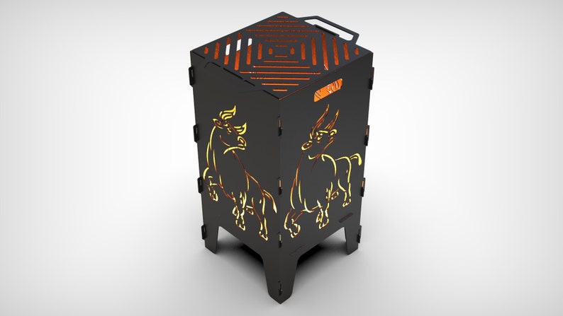 Bull Fire Pit Grill DXF Files for Plasma Laser CNC Fire - Etsy