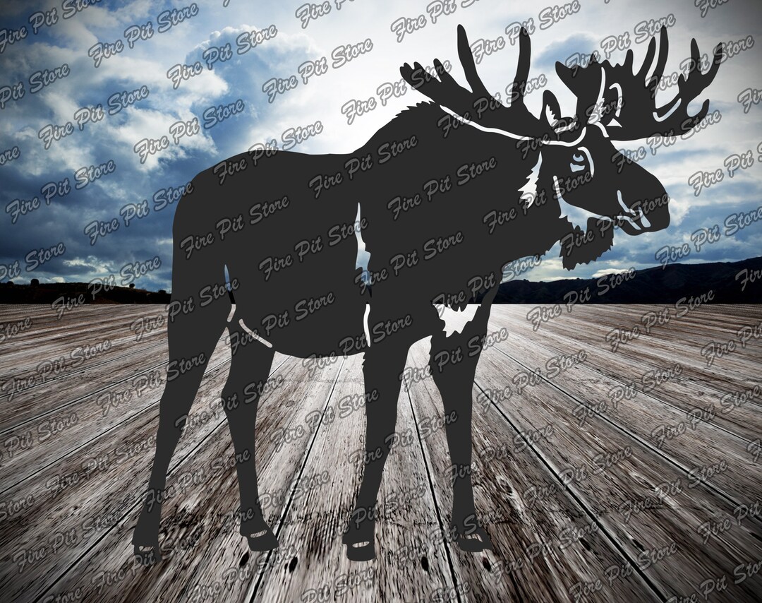 Moose V4. Vector Art File. Digital Files Dxf, Svg, Png, Ai, Eps, Cdr ...