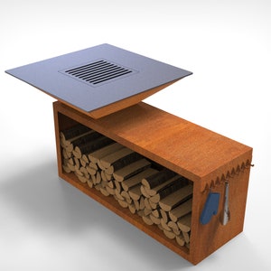 Fire Pit Square Niche for Firewood V2, DXF Files for Plasma, Laser, CNC ...