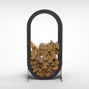 Firewood Rack V6 Ellipse H-43'', DXF Files for Plasma, Laser Cutting ...