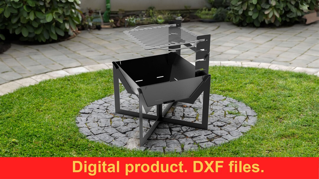 Fire Pit 24'' V4, Grill DXF Files for Plasma, Laser, CNC, Fire Pit ...